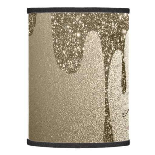 Luxury Shiny Gold Drips Add Your Monogrammed Lamp Shade | Zazzle