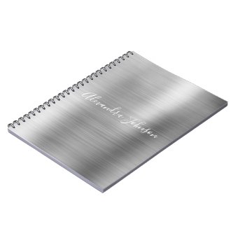 Luxury Silver Foil Professional Girly Notebook | Zazzle