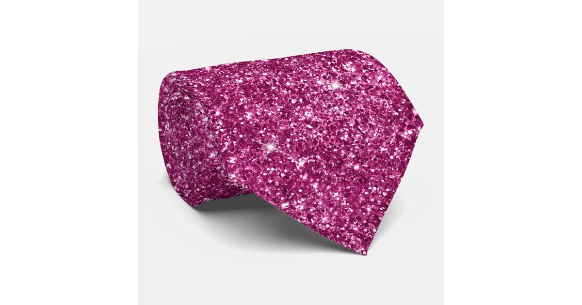 Luxury Sparkly Dark Magenta Glitter Neck Tie | Zazzle
