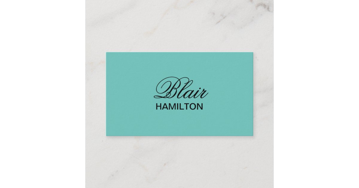 Luxury Teal Business Card | Zazzle