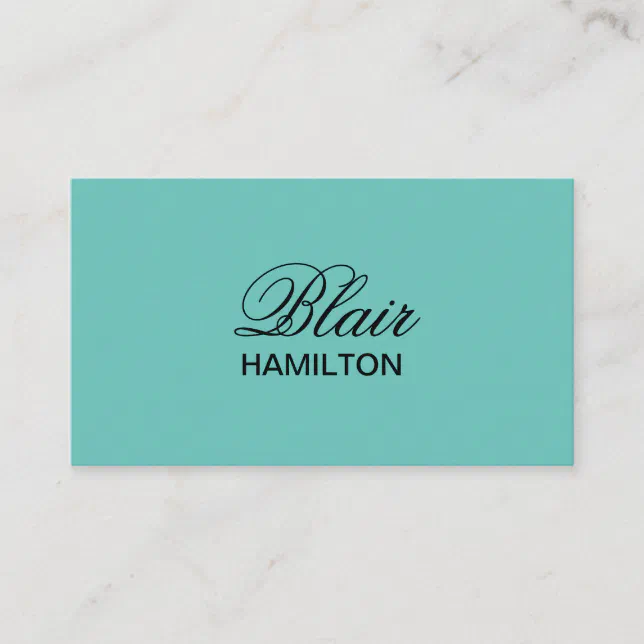 Luxury Teal Business Card | Zazzle