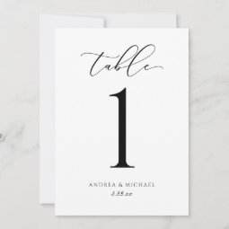 Luxury Wedding Calligraphy Script Table Number | Zazzle