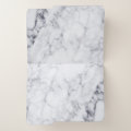 Luxury White Faux Marble File Folder | Zazzle