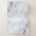 Luxury White Faux Marble File Folder | Zazzle