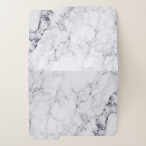 Luxury White Faux Marble File Folder | Zazzle
