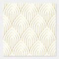 Luxury White Gold Art Deco Geometric Pattern Wallpaper | Zazzle