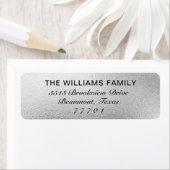 Luxury White Silver Foil Address Label | Zazzle