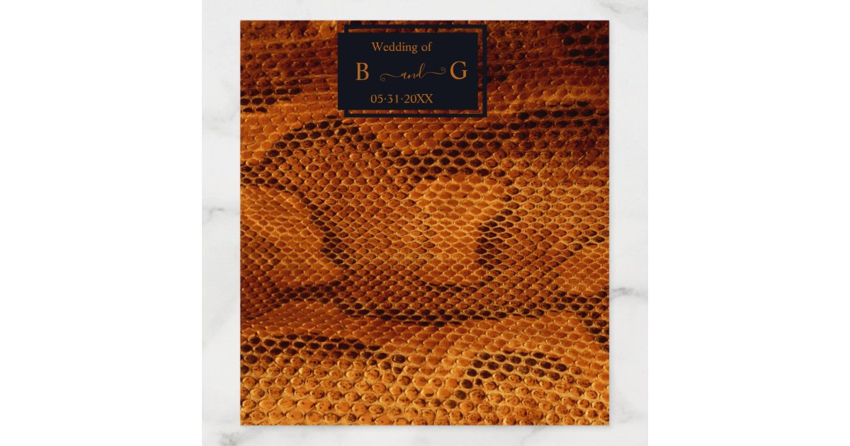 luxury wild snake skin animal wedding envelope liner | Zazzle