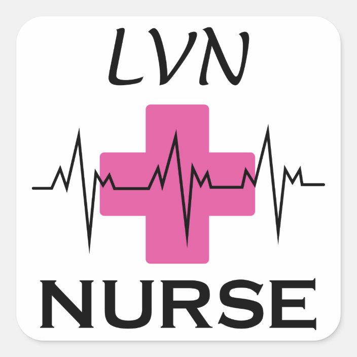 LVN Nurse Square Sticker | Zazzle.com