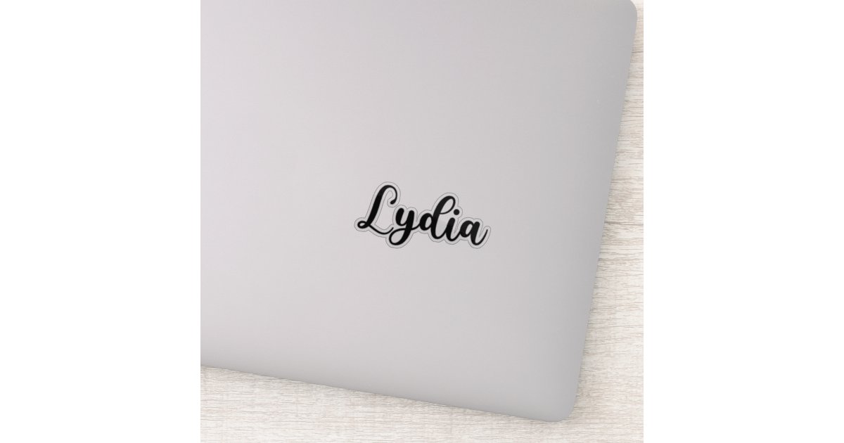 Lydia Name - Handwritten Calligraphy Sticker | Zazzle