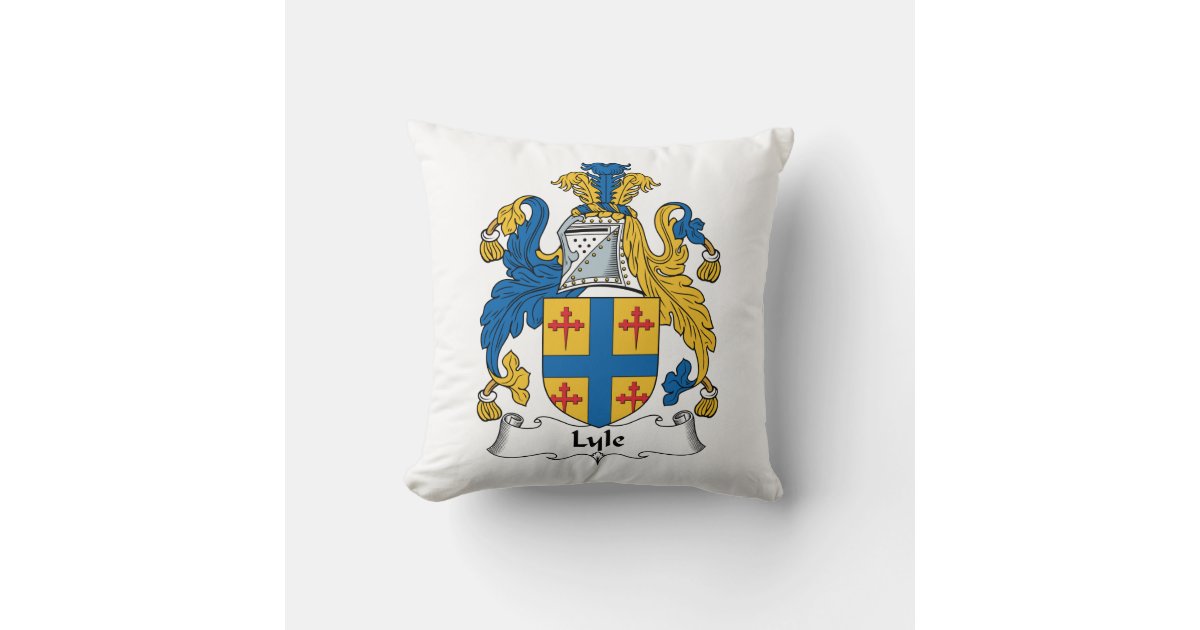 Lyle Family Crest Throw Pillow | Zazzle