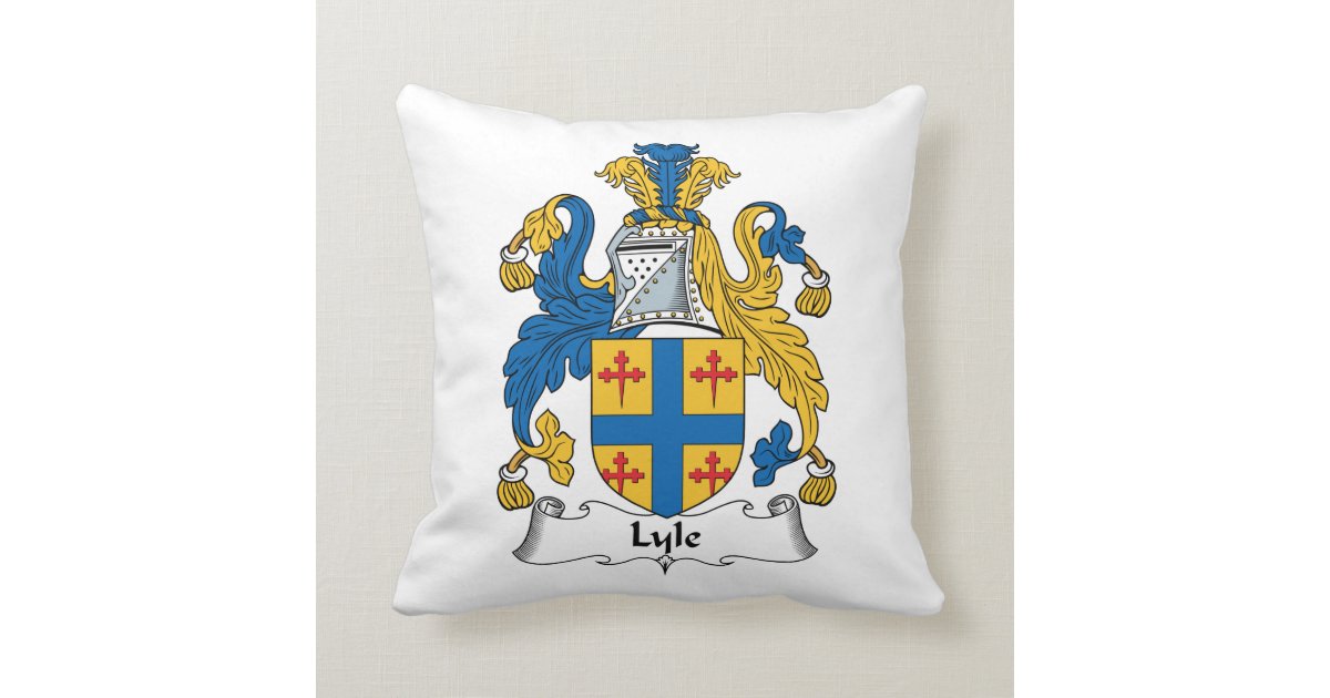 Lyle Family Crest Throw Pillow | Zazzle.com