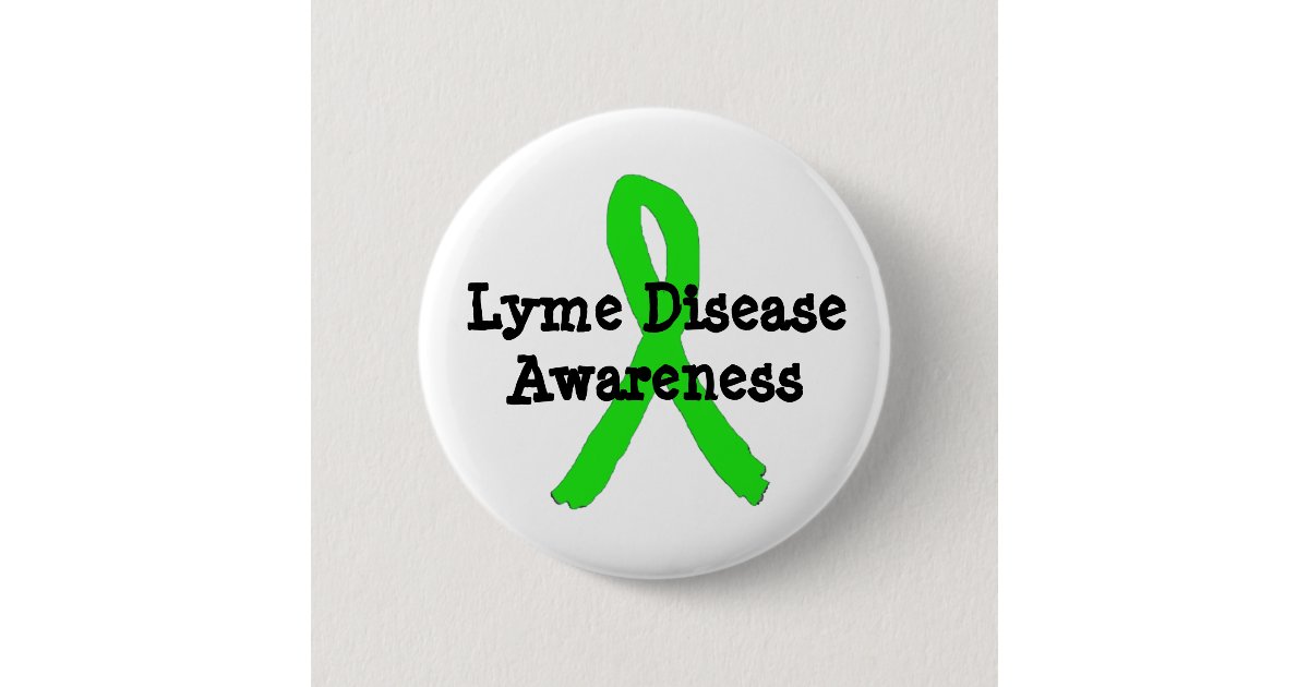 Lyme Disease Awareness Ribbon Button | Zazzle