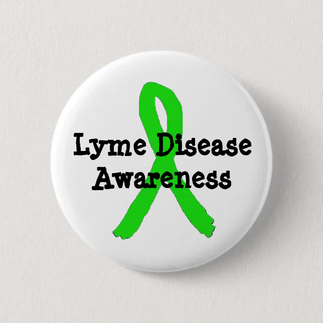 Lyme Disease Awareness Ribbon Button | Zazzle