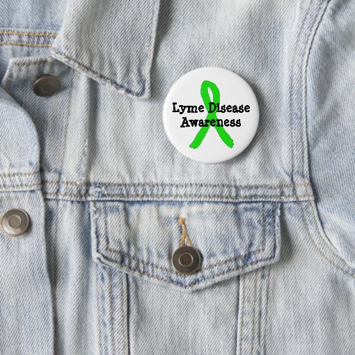 Lyme Disease Awareness Ribbon Button | Zazzle
