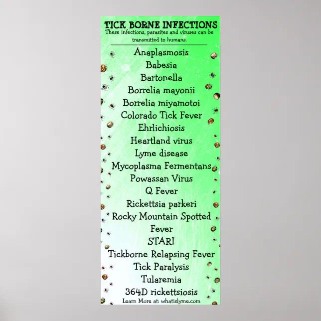 Lyme Disease Awareness Tick Poster | Zazzle
