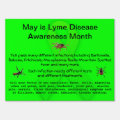 Lyme Disease Awareness Yard Sign | Zazzle