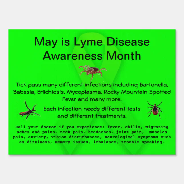 Lyme Disease Awareness Yard Sign | Zazzle