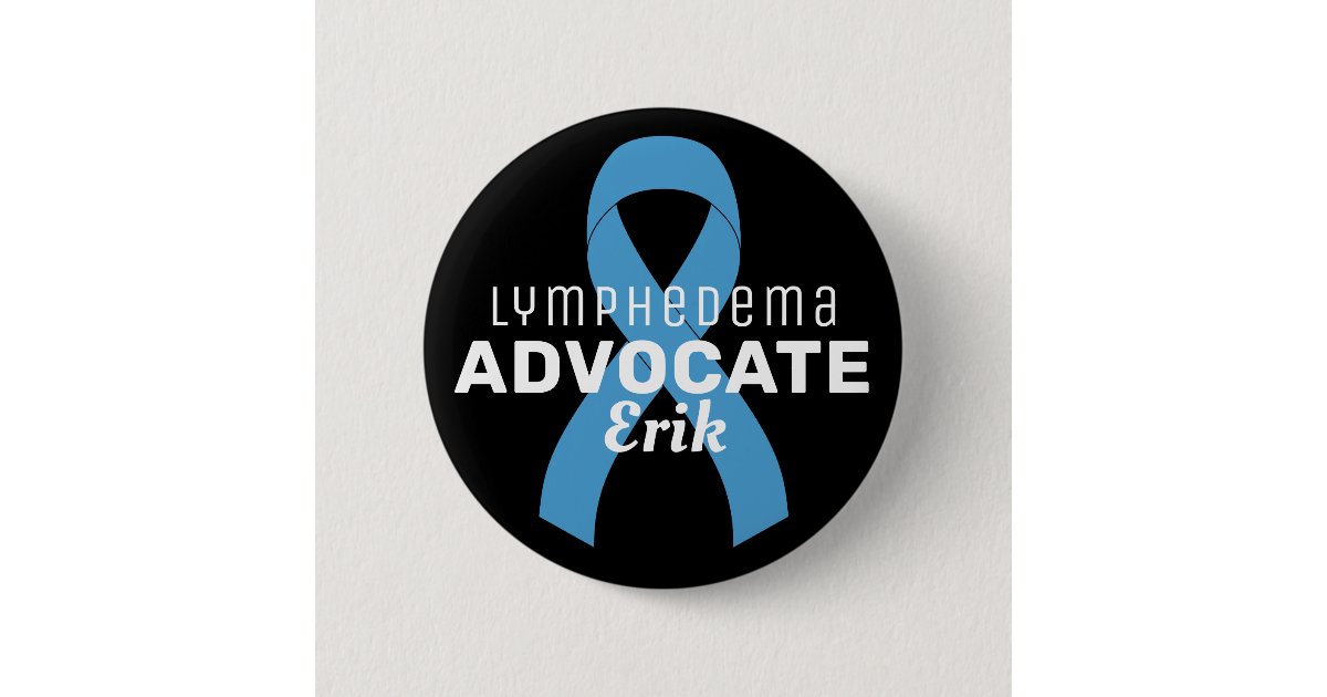 Lymphedema Advocate Ribbon Black Button | Zazzle