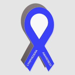 Lymphedema Awareness Blue Ribbon Car Magnet | Zazzle