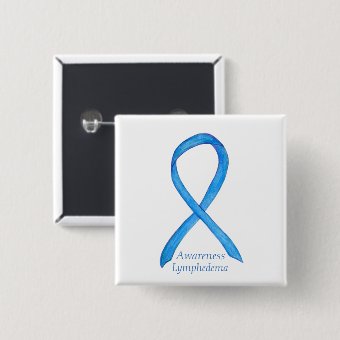 Lymphedema Awareness Ribbon Custom Art Pin | Zazzle