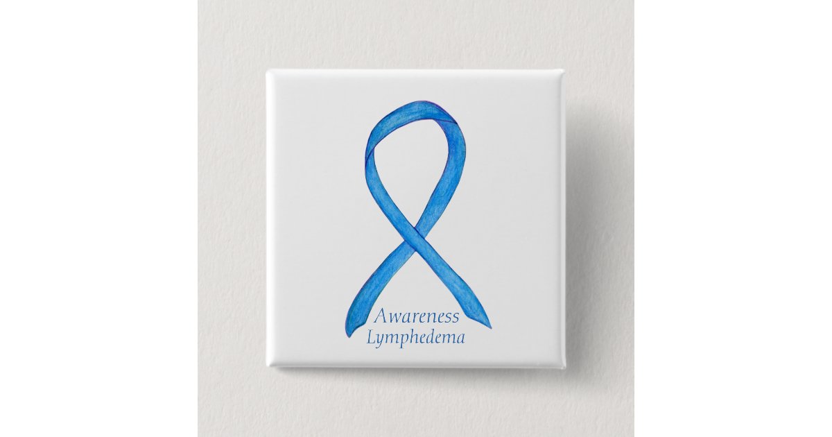 Lymphedema Awareness Ribbon Custom Art Pin | Zazzle