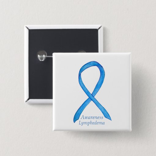 Lymphedema Awareness Ribbon Custom Art Pin | Zazzle