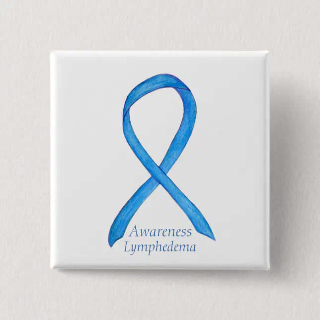 Lymphedema Awareness Ribbon Custom Art Pin | Zazzle