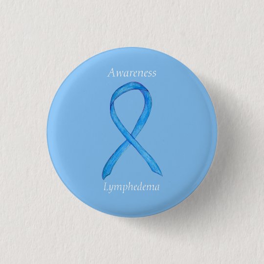 Lymphedema Awareness Ribbon Custom Art Pin | Zazzle.com