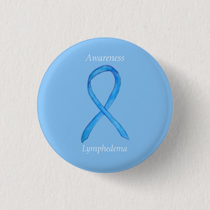 Lymphedema Awareness Ribbon Custom Art Pin | Zazzle.com
