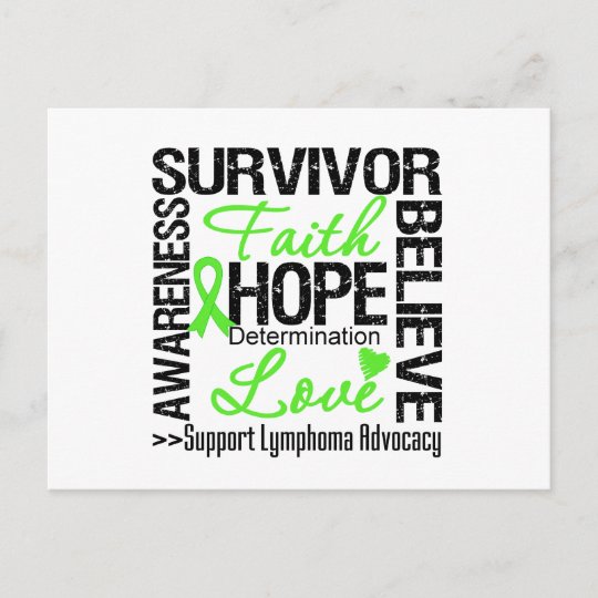 Lymphoma Cancer Survivors Motto Postcard | Zazzle.com