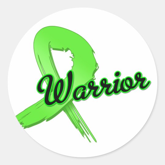 Lymphoma Warrior Grunge Ribbon Classic Round Sticker | Zazzle.com