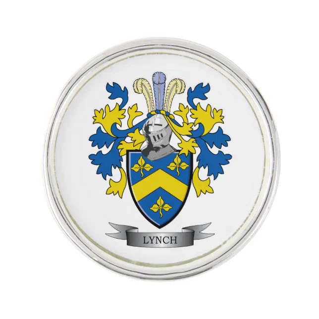 Lynch Coat of Arms Lapel Pin | Zazzle