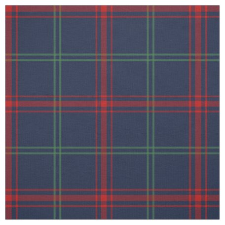 Clan Bryson Tartan Blue Plaid Fabric | Zazzle