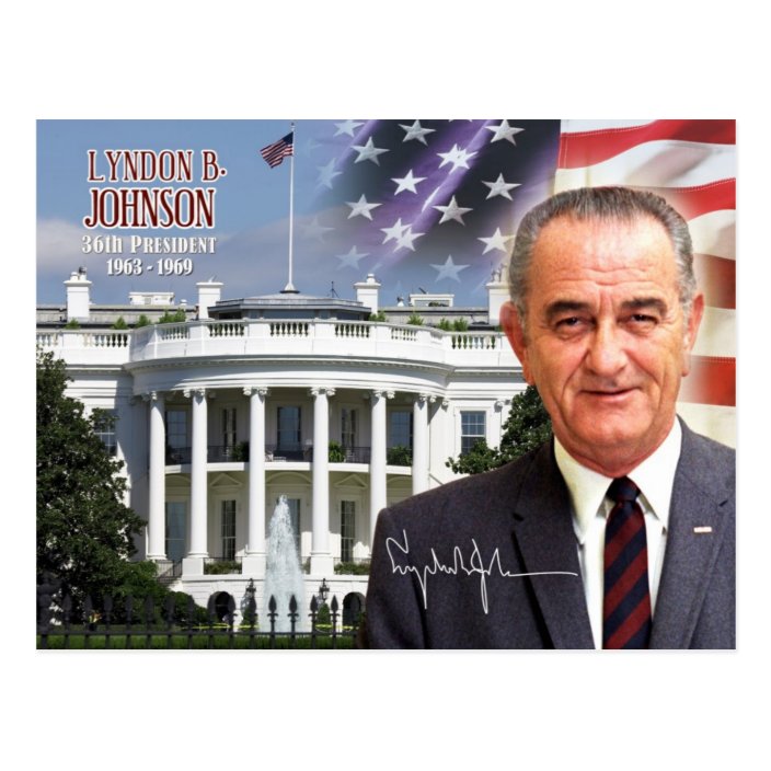 Lyndon B. Johnson - 36th President of the U.S. Postcard | Zazzle.com