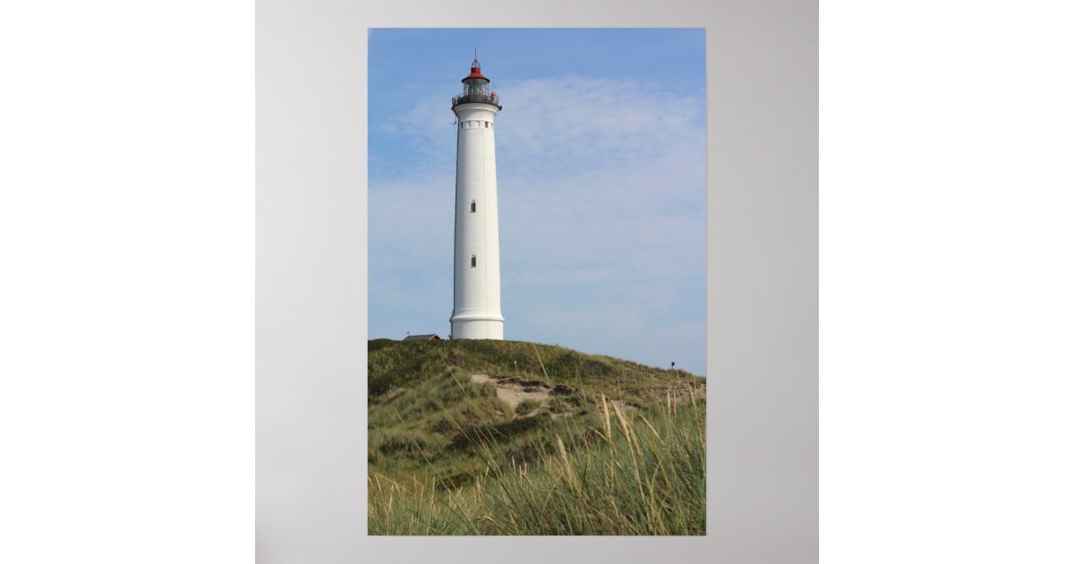 Lyngvig Fyr, Lighthouse, Ringkobing, Denmark Poster | Zazzle