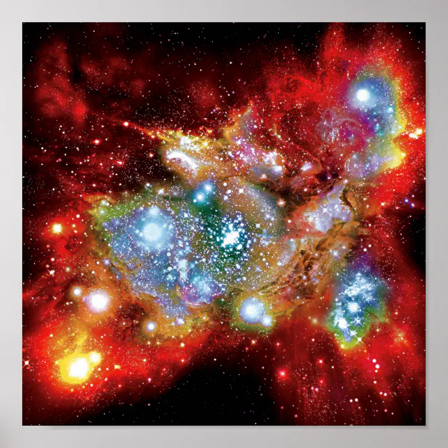 Lynx Arc Starbirth Star Cluster Artist Impression Poster | Zazzle