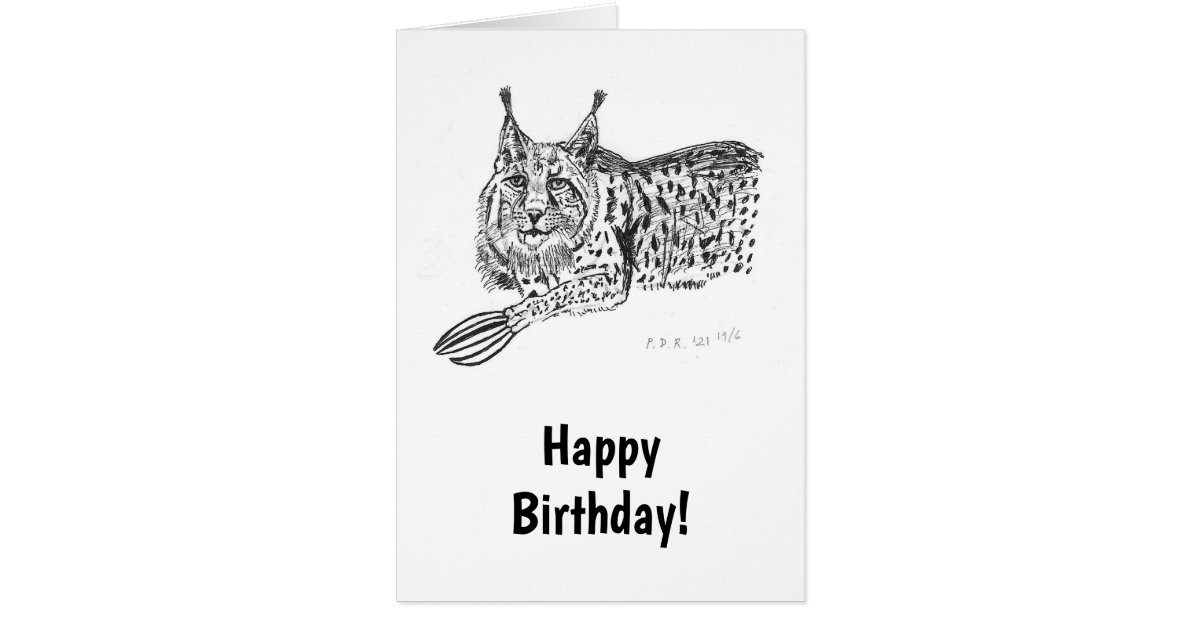 Lynx Birthday Card | Zazzle