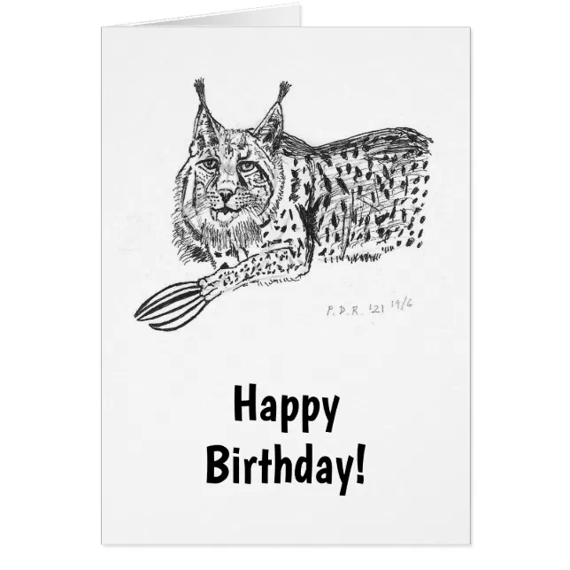 Lynx Birthday Card | Zazzle