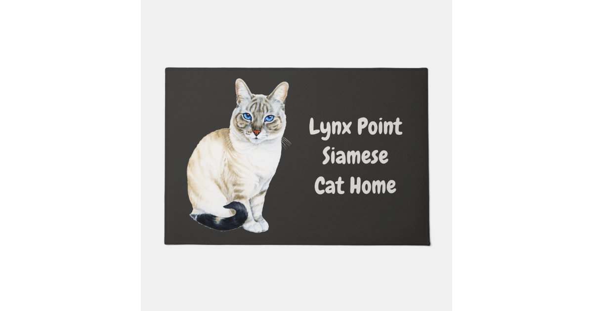 Lynx Point Siamese Cat Personalized Doormat | Zazzle