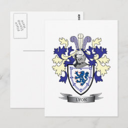 Lyon Family Crest Coat of Arms Postcard | Zazzle