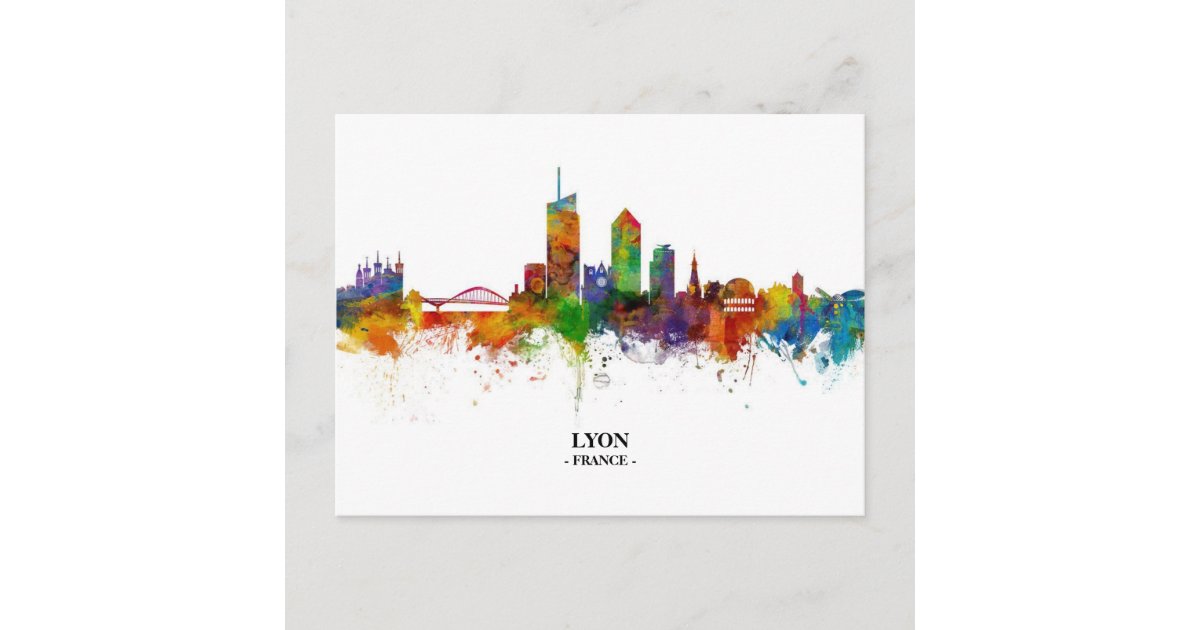 Lyon SKYLINE Postcard | Zazzle