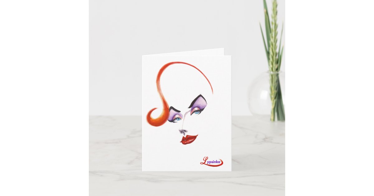 Lypsinka Vertical Note Card! Thank You Card | Zazzle