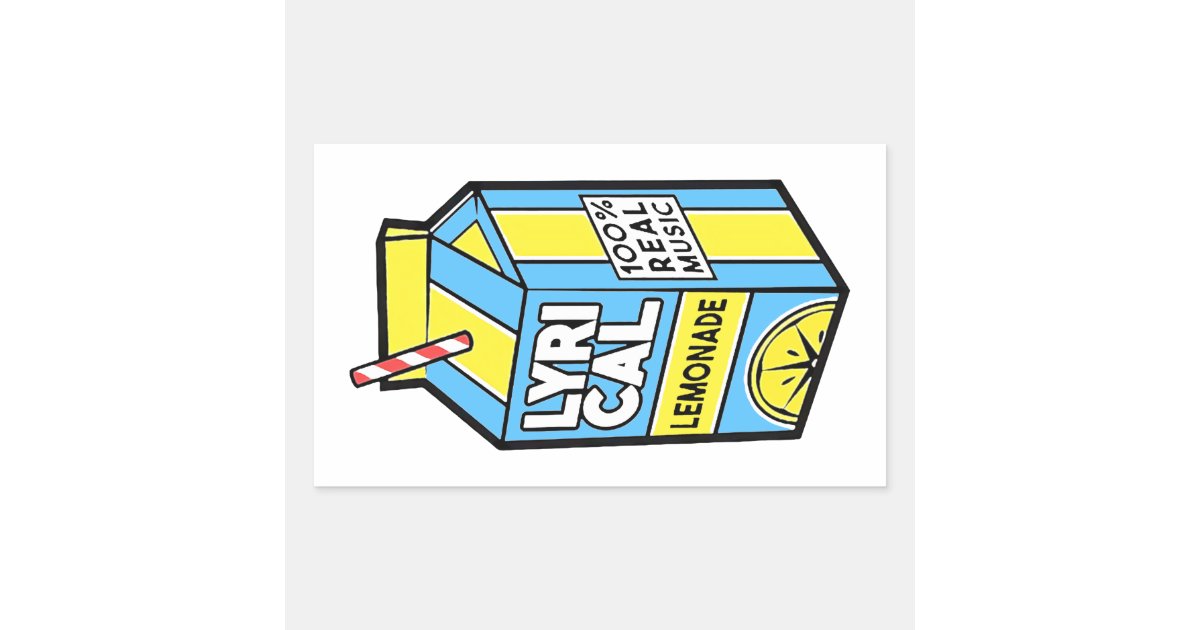 Lyrical Lemonade Rectangular Sticker | Zazzle