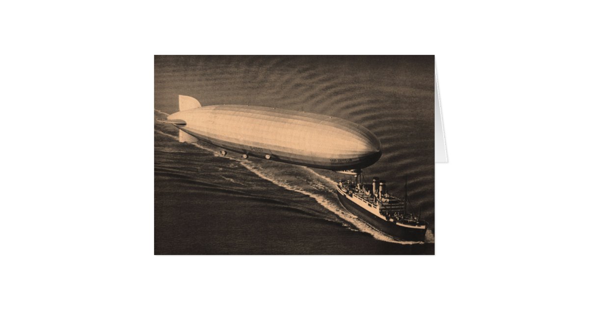 LZ-127 Graf Zeppelin over German Ocean Liner | Zazzle
