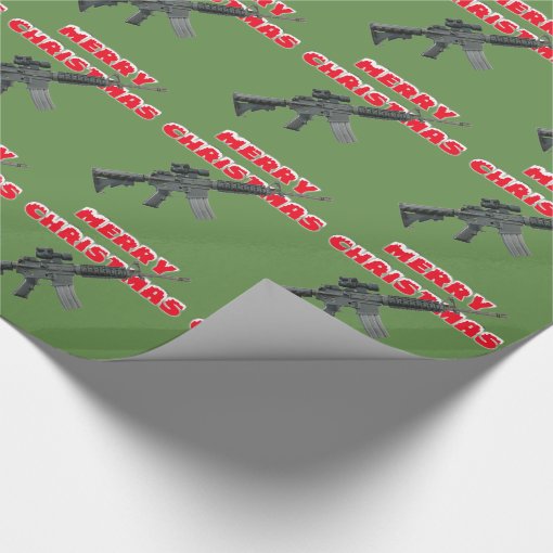 M4 Guns, Merry Christmas Wrapping Paper | Zazzle