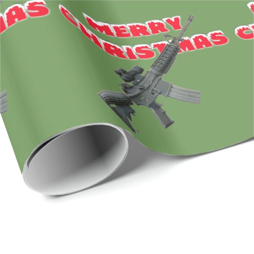 M4 Guns, Merry Christmas Wrapping Paper | Zazzle