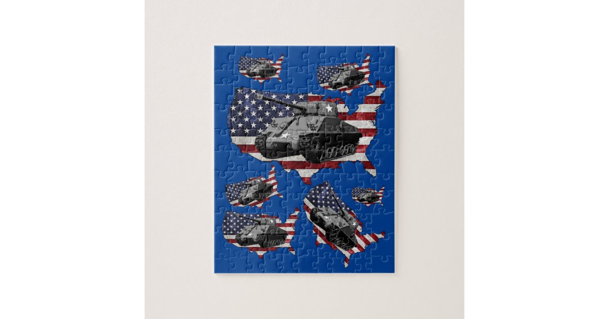 M4 Sherman tank Jigsaw Puzzle | Zazzle