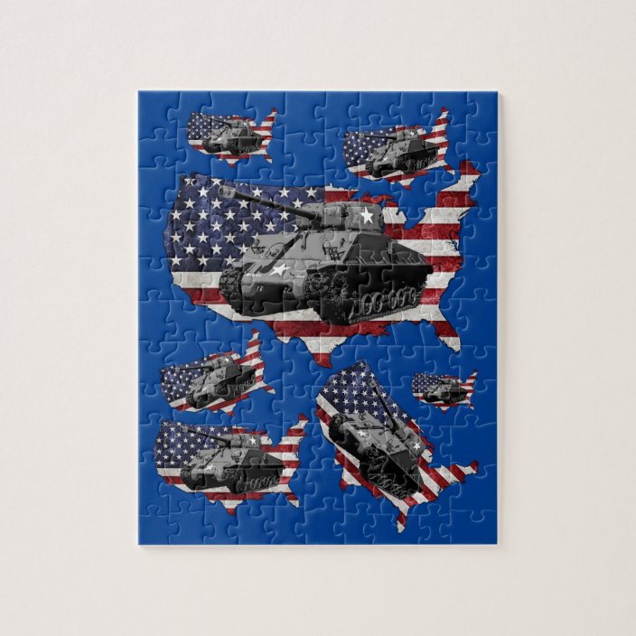 M4 Sherman tank Jigsaw Puzzle | Zazzle