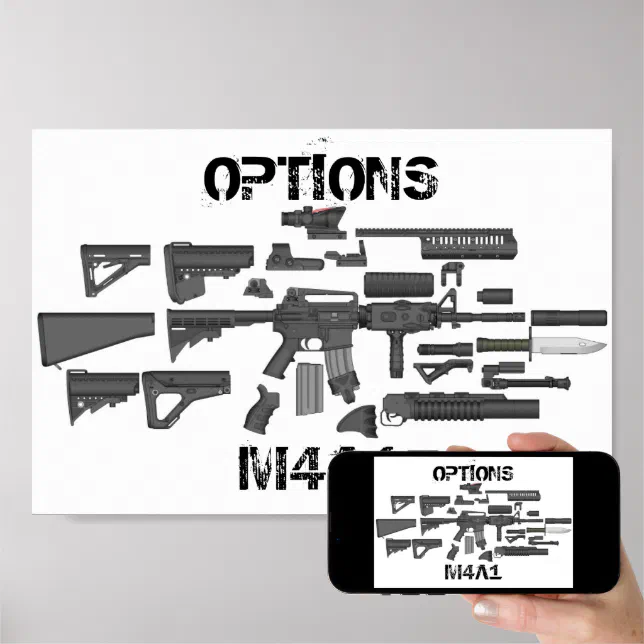 M4A1 Options Poster | Zazzle